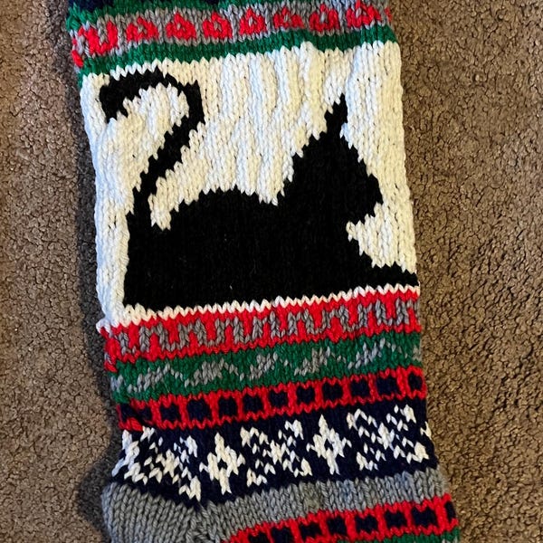 Knitting Pattern Collection of 16 Cat Christmas Stockings Charts Fair ...