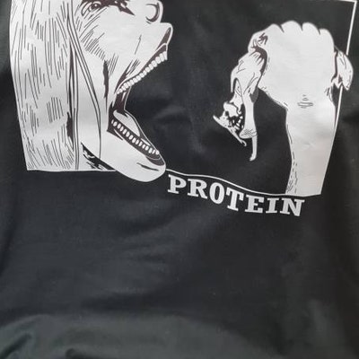 Funny Anime T-shirt, Eat Your Protein, Japanese Anime Manga Gift, Giant ...