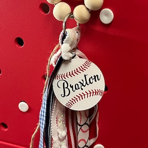 Custom Baseball Bag Charm, Baseball Mom, Baseball Keychains - Etsy