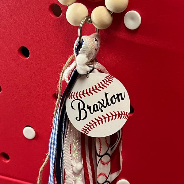 Bogg Bag Custom Baseball Bag Charm, Baseball Mom, Baseball Keychains - Etsy