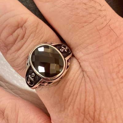 Solid 925 Sterling Silver Double Head Seljuk Eagle Men's and Women's ...