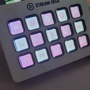 120 Purple & White Stream Deck Icons Elgato Stream Deck Mini Elgato ...