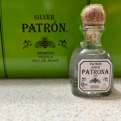 Custom Patron Mini Bottle Label. 50ml Tequila Label for Personalization ...