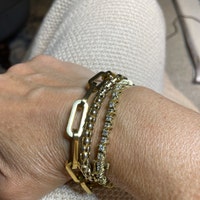 Stack Bracelet, Gold Filled Bracelet, Gold Chain Bracelet, Chunky Paperclip Bracelet, Gold Link ...