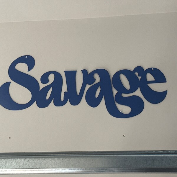 Savage Word Art, Metal Savage Sign, Motivational Gym Sign, Savage - Etsy