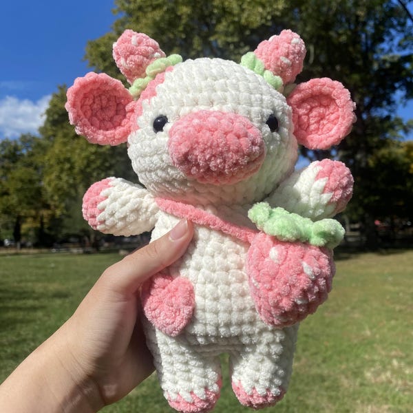 12 in 1 Fruit Cows Plushie Crochet Pattern | Strawberry, Blueberry ...