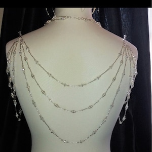 Bridal Back Necklace Back Drape Chain for Open Low Back Dress - Etsy