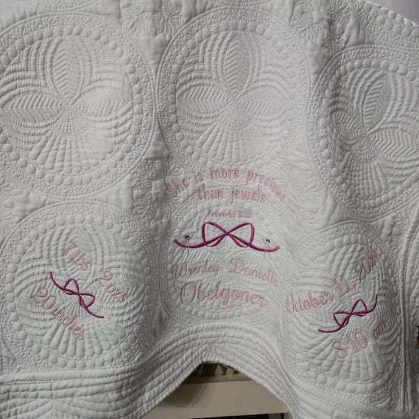 Personalized Baby Quilt for Girls, Christian Baby Quilt, Custom ...