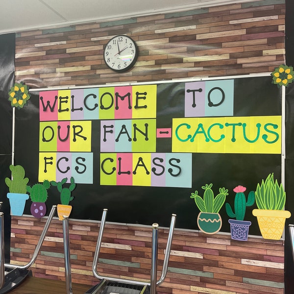 Cactus Themed Bulletin Board, Classroom Decor, Bulletin Boards, Pre ...
