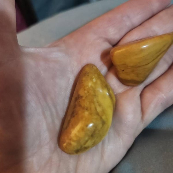 Yellow Jasper Tumbled Crystal - Multiple Sizes Available - Tumbled ...