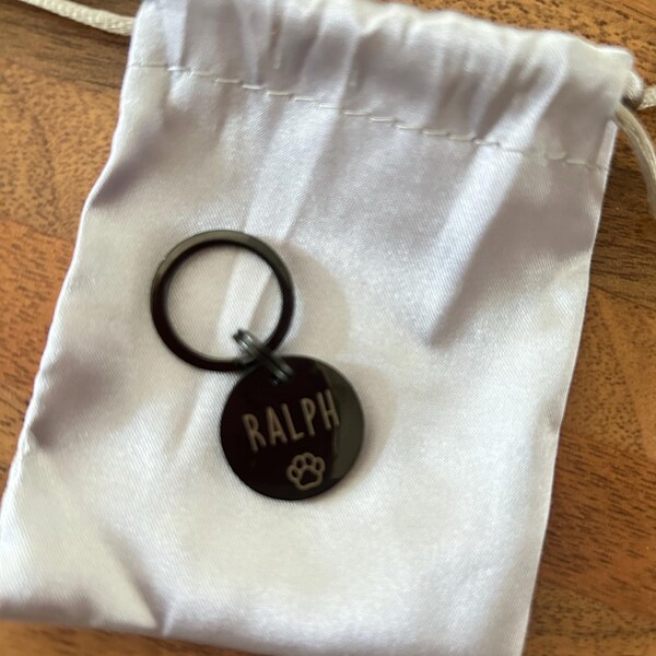 Custom Double-sided Engraved Pet ID Tag, Silent Collar Accessory for ...