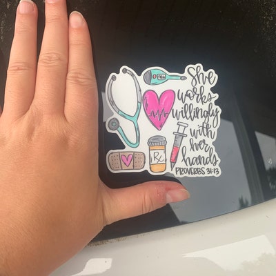 Nurse Sticker Nursing Laptop Sticker Sticker Collector Vinyl Car Decal ...
