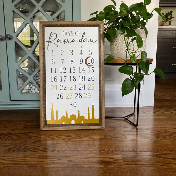 UPDATED! Magnetic Wood and Acrylic Ramadan Countdown Calendar -ramadan ...