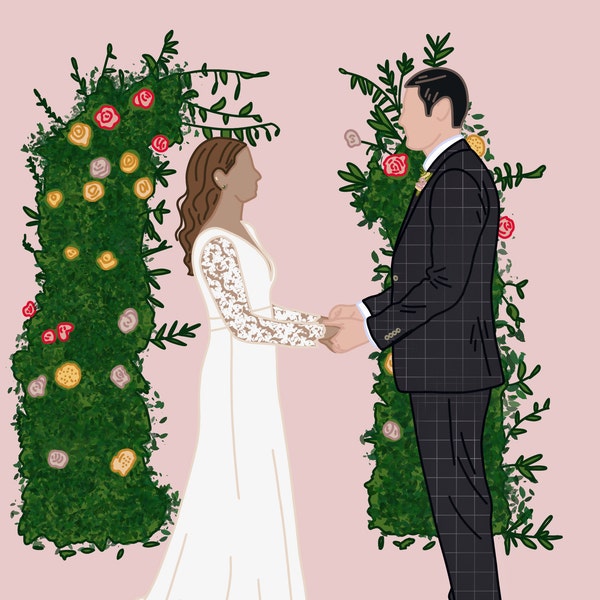 Two People Custom Portrait From Photo Digital Download - Etsy