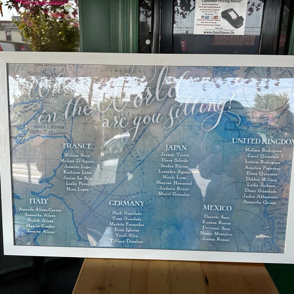 Printable "check In" Wedding Sign, Map Travel Theme, Instant-download ...