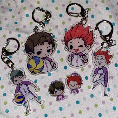 Haikyuu Phone Charm 3/3 keyring Boy Volleyball Kageyama Hinata Kozume ...