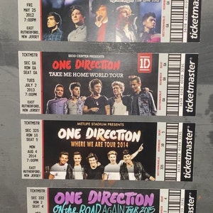 One Direction Tour Bundle of 4 Souvenir Concert Tickets - Etsy