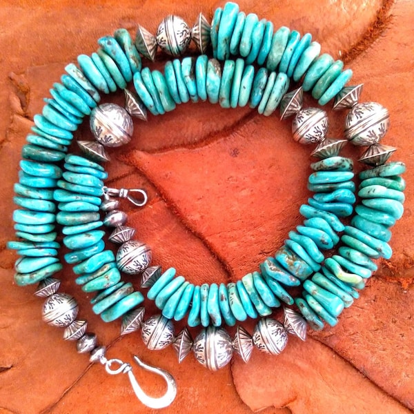 Bluejoy 5mm Genuine Native American Style Natural Turquoise Free-form ...