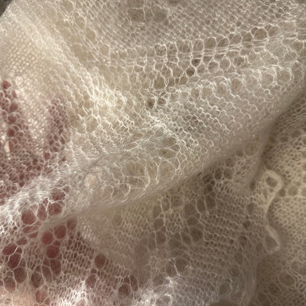 White Orenburg Shawl, White Shawl, Wharm Shawl,wrap, Cape, Goat Down ...