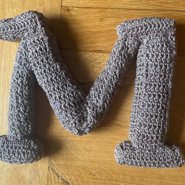 Letter M Crochet Pattern, 3D Alphabet Crochet Pattern, 3d Words Pattern ...