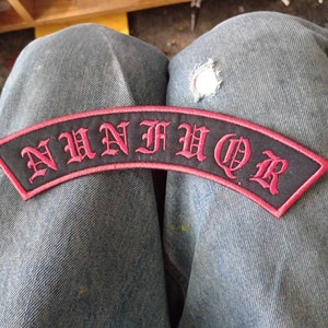 Custom Embroidered Top and Bottom Rocker Set MC Biker Patch 617 Sizes ...