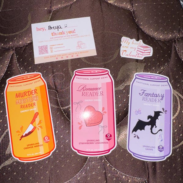 Energy Drink Bookmark Horror Reader Bookmark Thriller Bookmark Soda ...