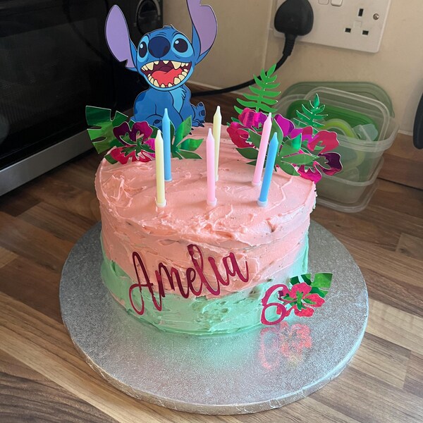 Stitch Cake Topper Set - Etsy UK