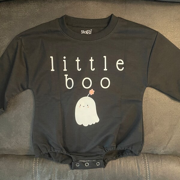 Little Boo Baby Romper, Bubble Romper, Toddler Baby Halloween Bodysuit ...