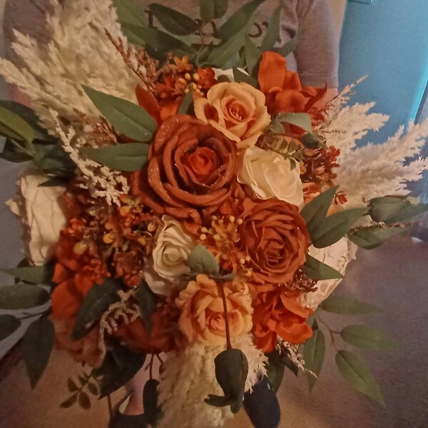 Burnt Orange and Navy Blue Wedding Flowers, Burnt Orange & Navy Wedding ...