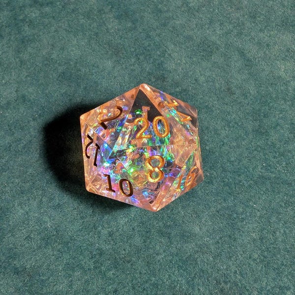 Rainbow DND Dice Set, Transparent Sharp Edge D&D Dice Full Set ...