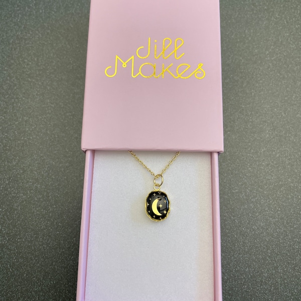 Celestial Necklace, Astrology Necklace, Dainty Gemstone, Gold Star ...