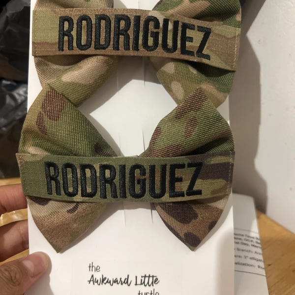 Army Name Tape Bow, Military Bow, Personalized, Air Force Bow, OCP ...
