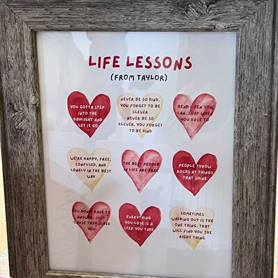 Life Lessons With Taylor Swift Lyrics Life Advice, Taylor Swift Wall ...