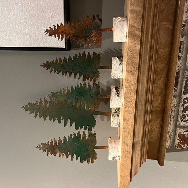 Rusty Metal Pine Tree ~ Rustic Woodland Tree - Etsy