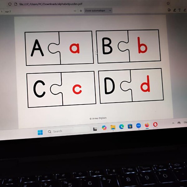 Printable Alphabet Puzzle Game, Matching Uppercase With Lowercase ...