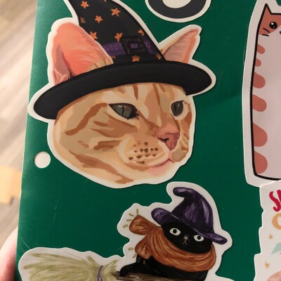 Witchy Cat Sticker - Etsy