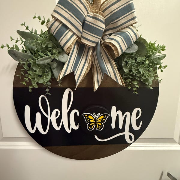 Front Door Decor | Interchangeable Sign | Interchangeable Holidays ...
