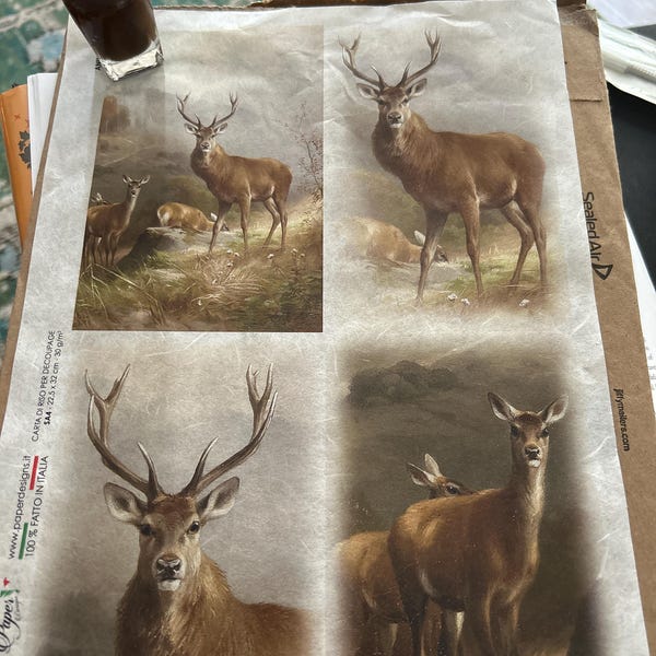 Paper Designs Rice Paper - Animals - Deer Rice Paper - Decoupage Rice ...