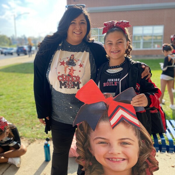 Cheer Mom Personalized Bleach T Shirt for Women, Add Your Own Photo ...