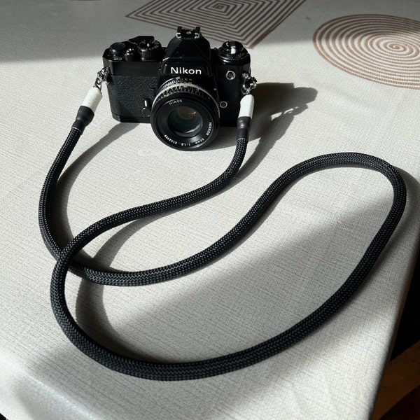 Black Camera Neck Strap With Optech Qd Mini Loop Attachments - Etsy
