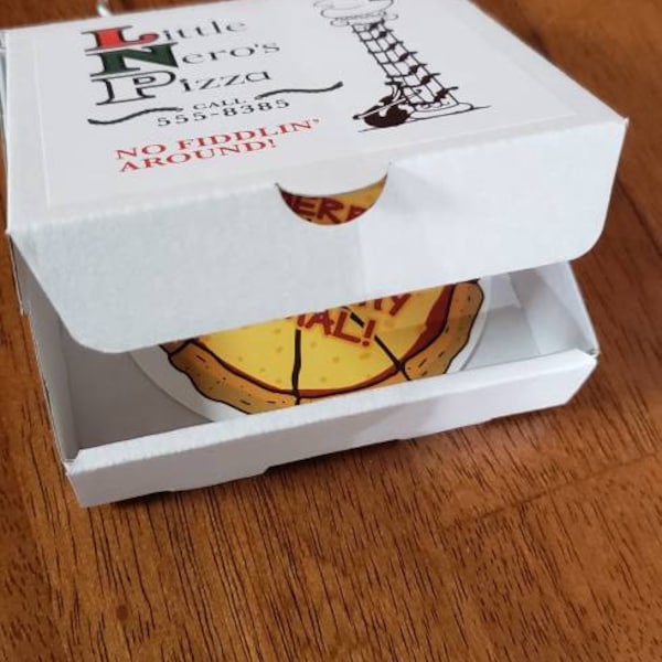 Home Alone Inspired Little Nero's Pizza Box Ornament WITH PIZZA INSIDE ...