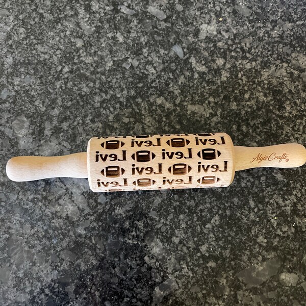 WILD, 3 Kid Embossed Rolling Pin SET. Wooden Laser Cut Mini Rolling ...