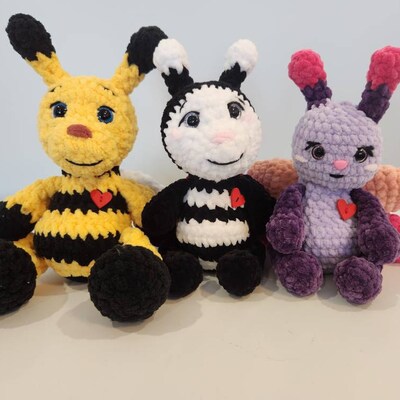 Crochet Pattern Insects Amigurumi PDF Tutorial Plush Pattern 3 in 1 Bee ...