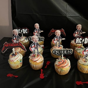 One Rocks Rock N Roll Born to Rock Theme Cake Topper - Etsy