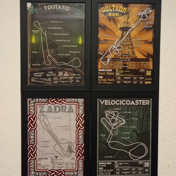 Taron Phantasialand Intamin: Rollercoaster Layout Popup Card - Etsy