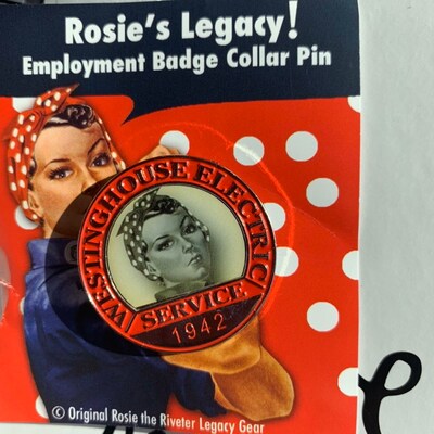 OVERSTOCK Rosie the Riveter Collar Pin / Employment Pin. Historically ...