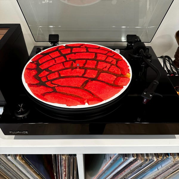 Technics Black Red Gray DJ Turntable Slipmats Record Pads Pair - Etsy