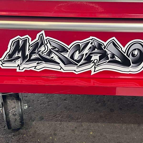 Custom Graffiti Name Sticker Decal, Wall Sticker, Backdrop Sticker ...