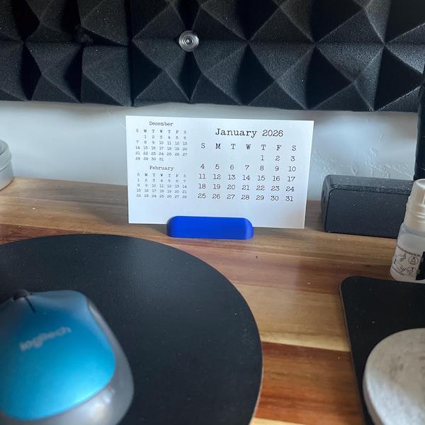 Small Desk Calendar Three Month Design With Optional Stand | Cardstock ...