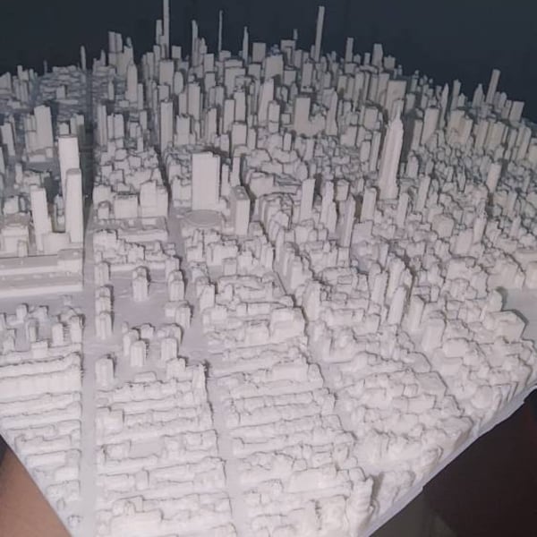 3D Manhattan, World Map, 3D NYC, 3d Print Stl File, New York City ...